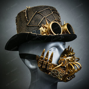 ILOVEMASKS | Accessories | Gold Halloween Spider Web Top Hat W Gold ...